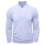 BLCHUNen Long Sleeve Shirt for Men Lightweight Loose Breathable Casual ...