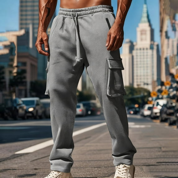 BLCHUNen Mens Sweatpants Casual Drawstring Elastic Waist Leisure Fall ...