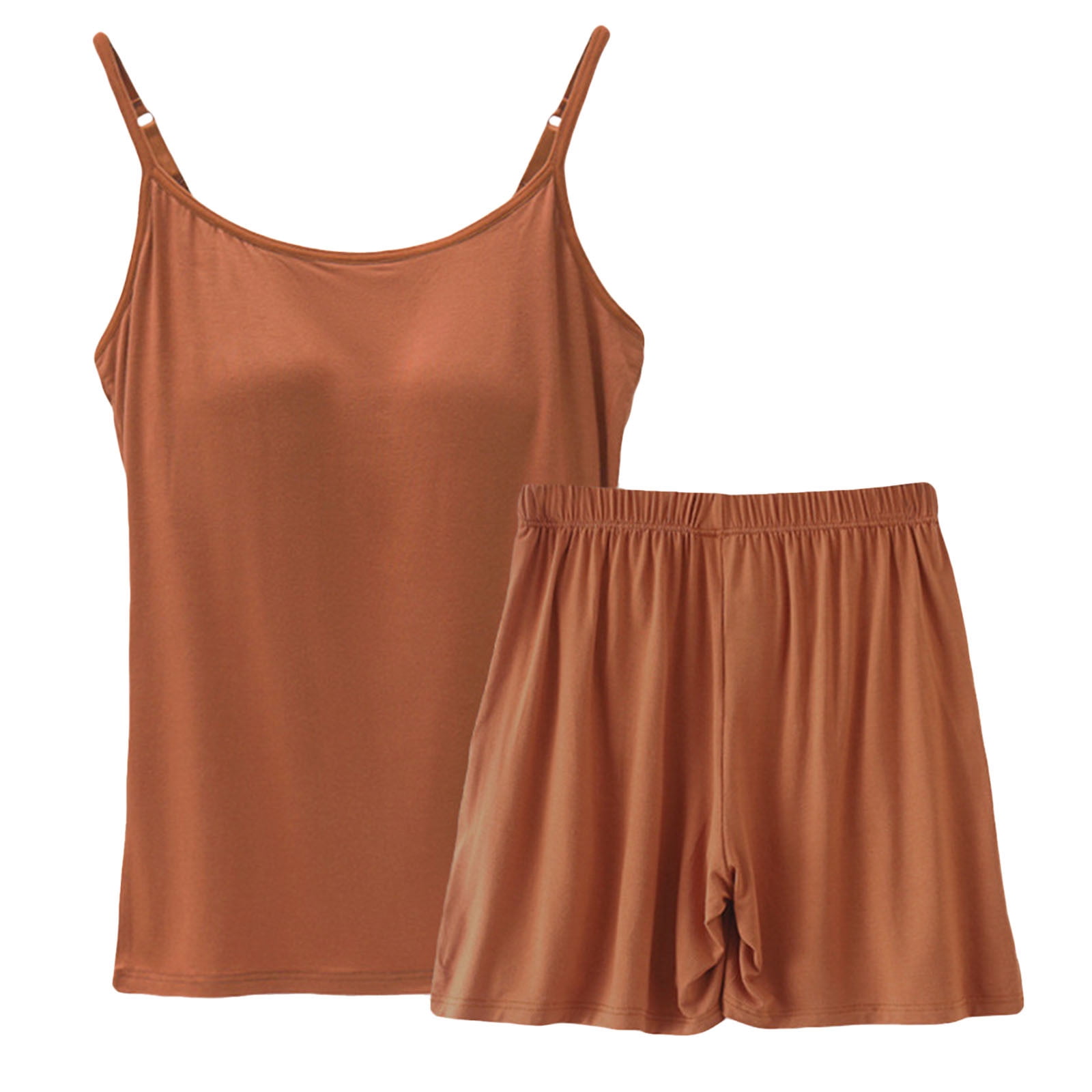BLCHUNen Pajamas for Women Set Scoop Neck Spaghetti Strap Tanks ...