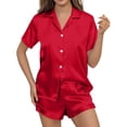 BLCHUNen Pajamas for Women Set V Neck Button down Shirts Ruffle Wide ...