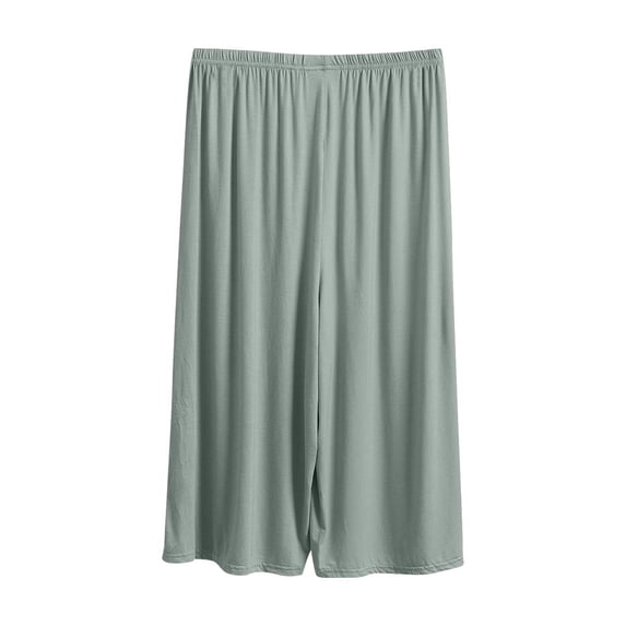 BLCHUNen Plus Size Capris for Women Soft Pajamas Summer Elastic High ...