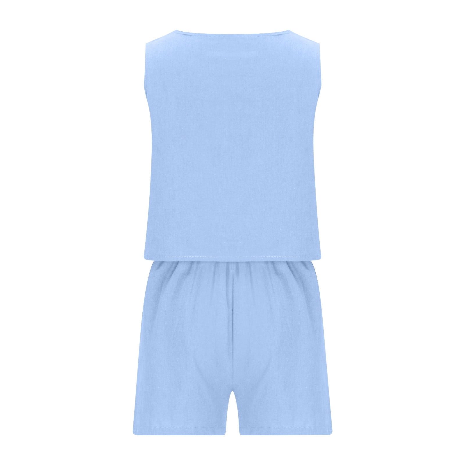 BLCHUNen Summer Outfits for Women Square Neck Tank Tops Ruched Pull on ...