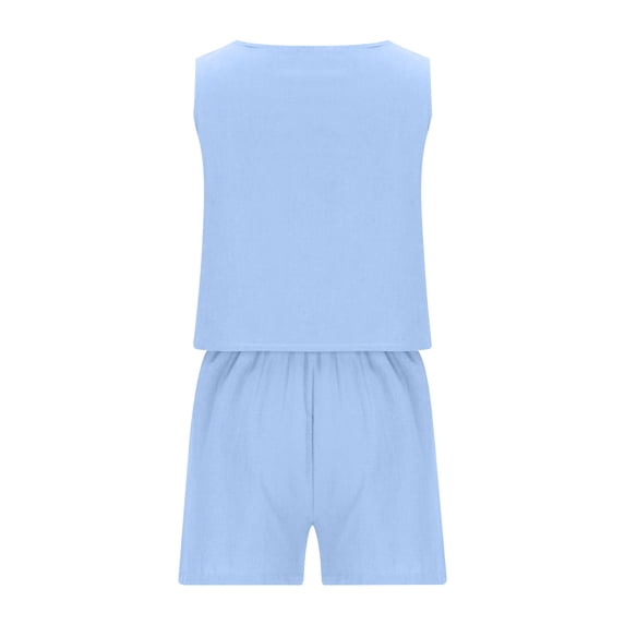 BLCHUNen Summer Outfits for Women Square Neck Tank Tops Ruched Pull on ...
