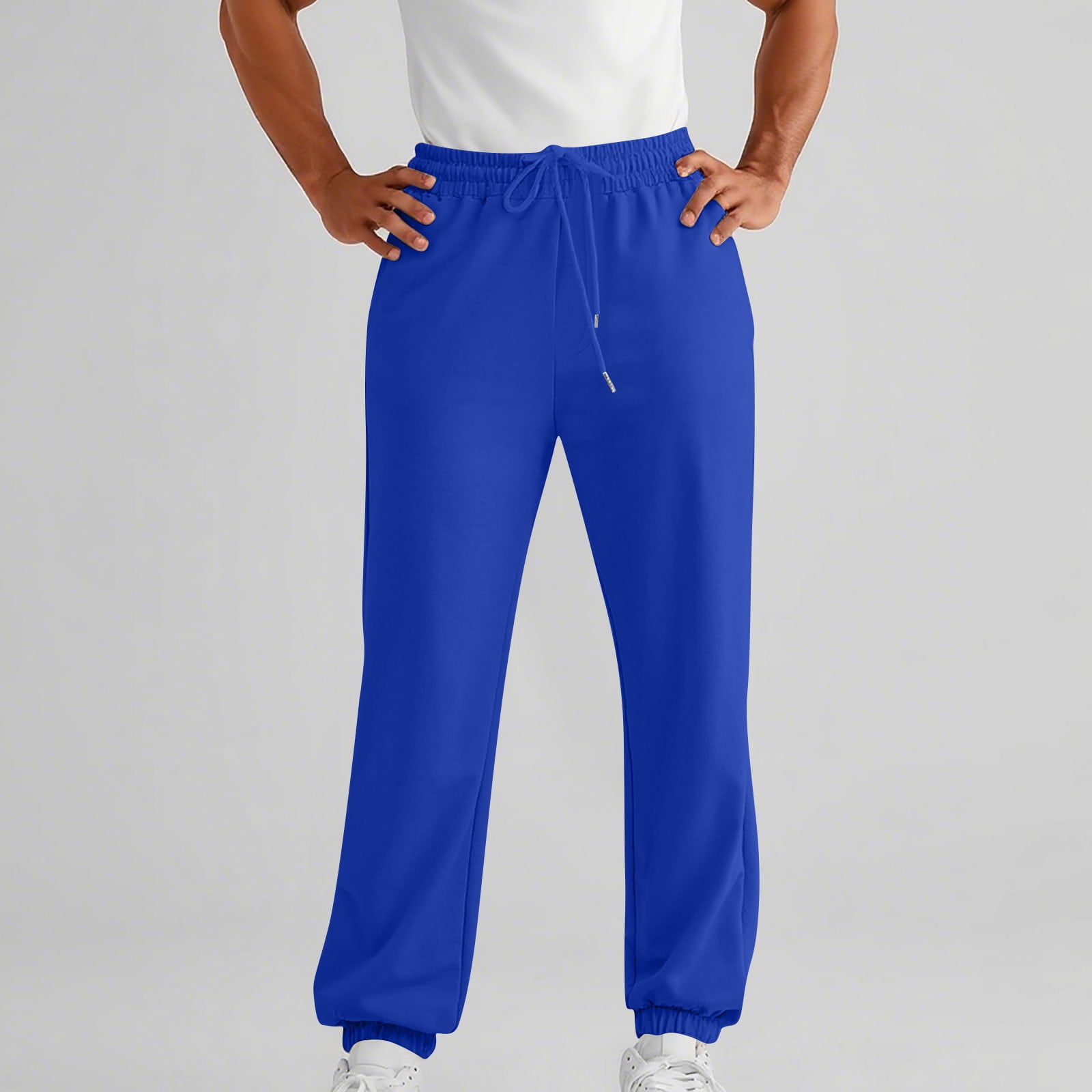 BLCHUNen Sweatpants for Men Drawstring Fleece Lined Workout Exercise ...