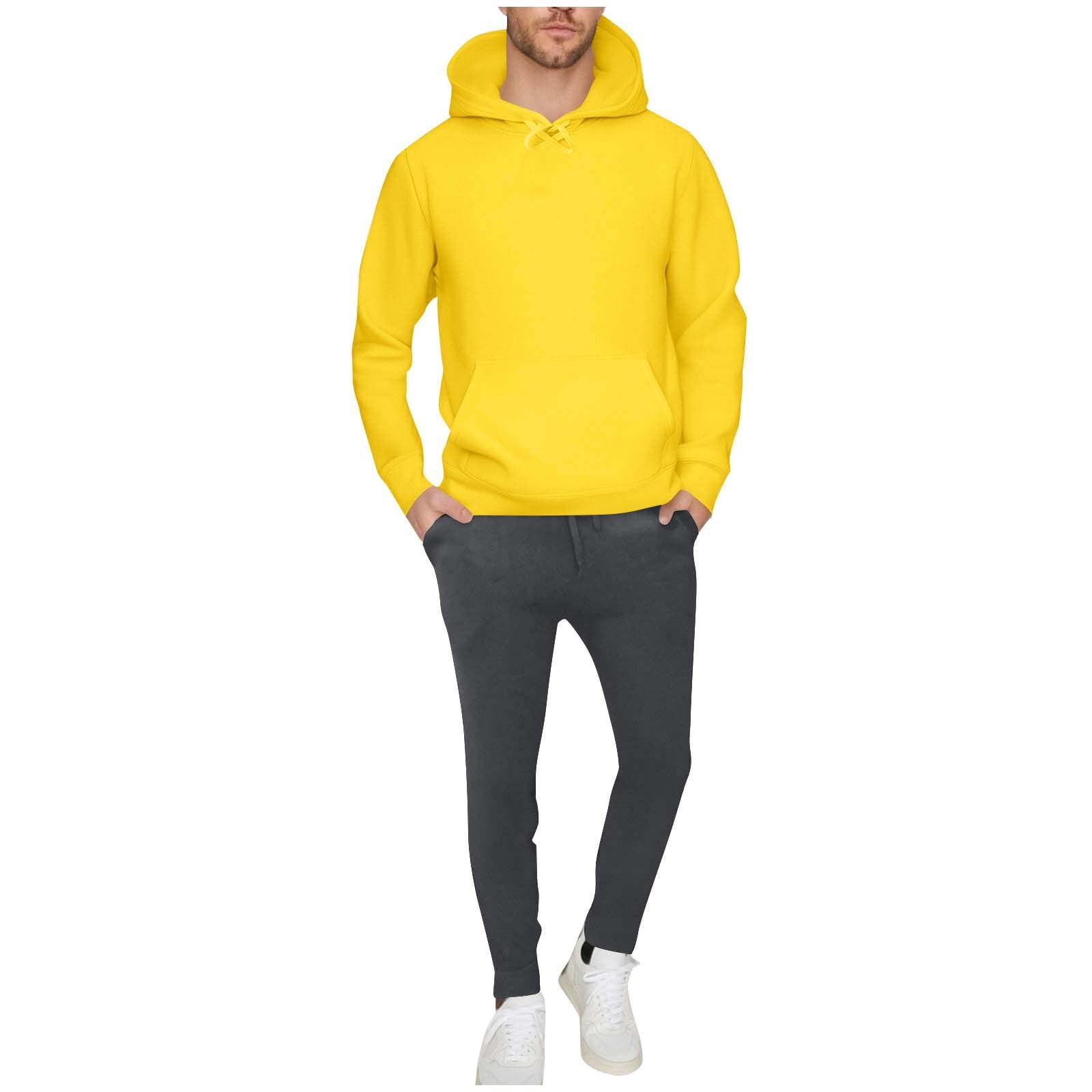 BLCHUNen Sweatsuits for Men 2 Piece Casual Hoodie with Pocket Elastic ...