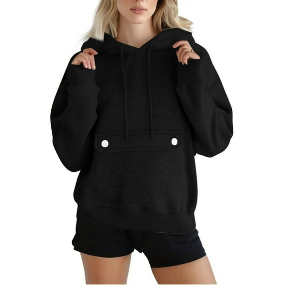 BLCHUNen Womens Sweatshirts with Pocket Hooded Drawstring Pullover ...