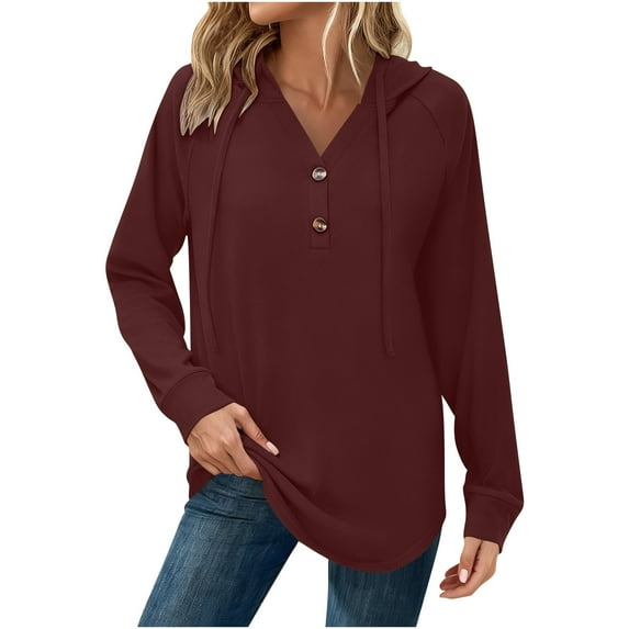 BLCHUNen Womens Sweatshirts with Pocket Hooded Drawstring Pullover ...