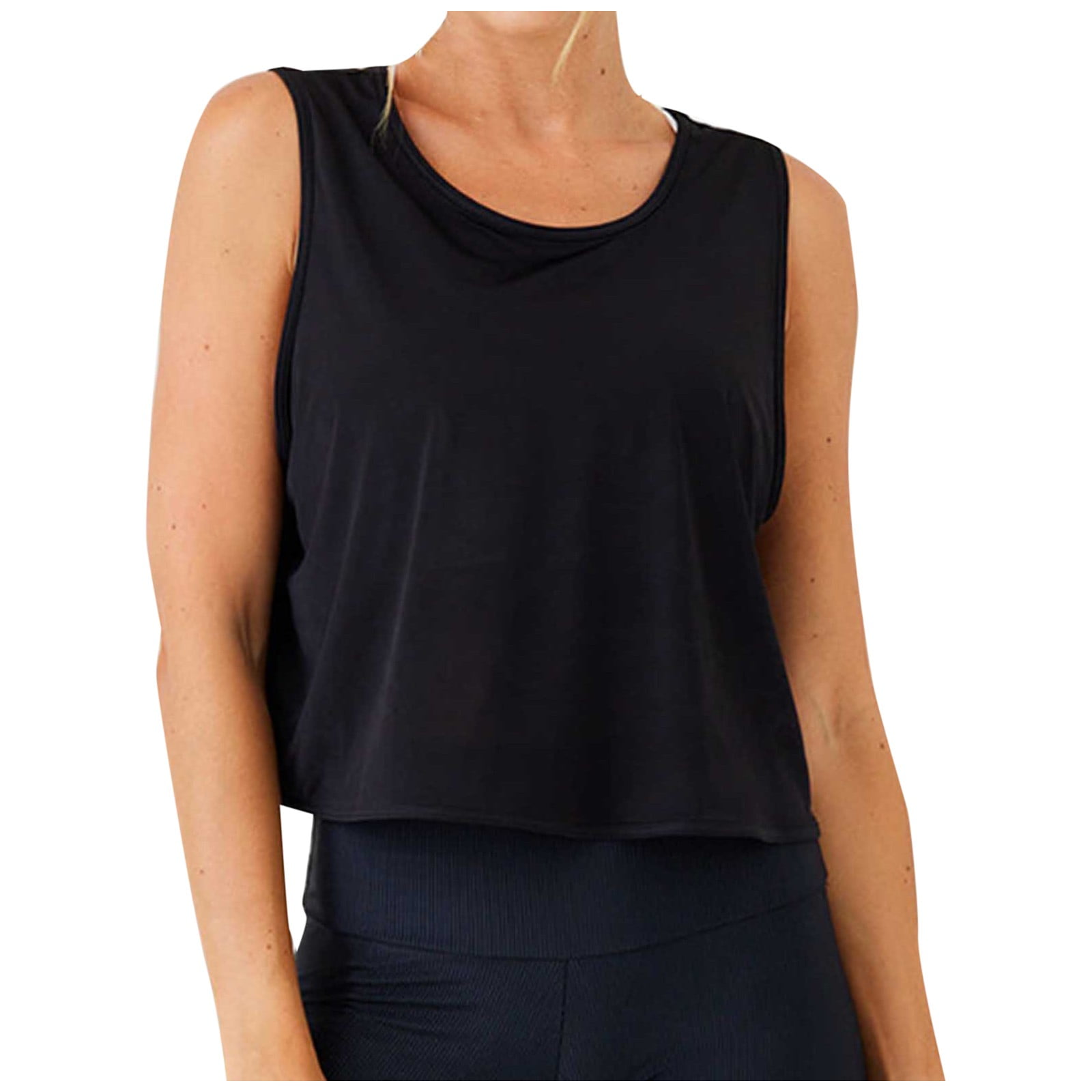 BLCHUNen Workout Tank Tops Woman Sleeveless Quick Dry Crop Tanks Summer ...