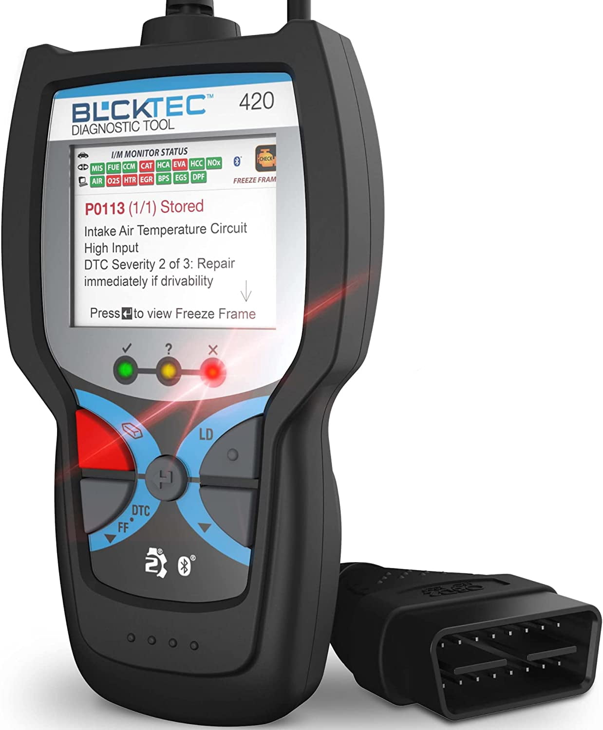 BLCKTEC 420 Bluetooth OBD2 Scanner Diagnostic Tool - Vehicle Code ...