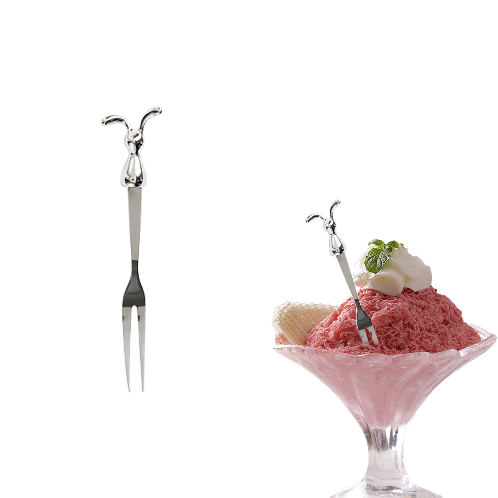 BLCYY Tableware Stainless Fruit Forks Creative Design Dessert Utensils ...