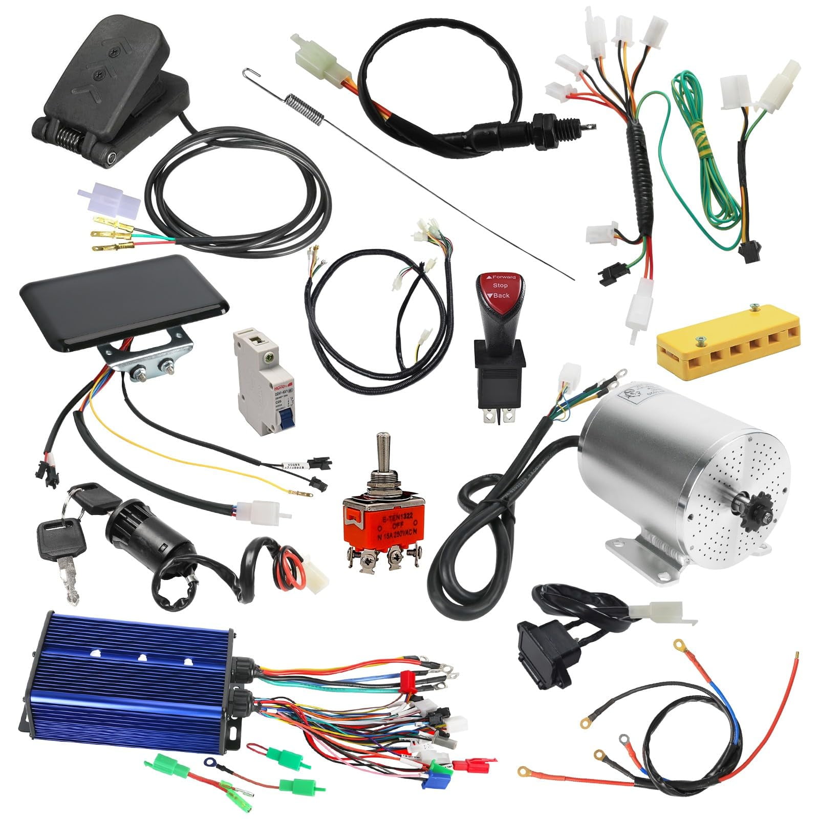 BLDC 4900RPM 72V 3000W Brushless Motor Kit Controller Motorcycle DIY ...