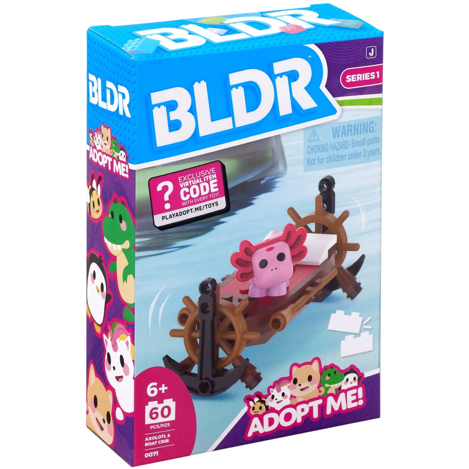 BLDR Adopt Me! Axolotl & Boat Crib Building Set - Walmart.com