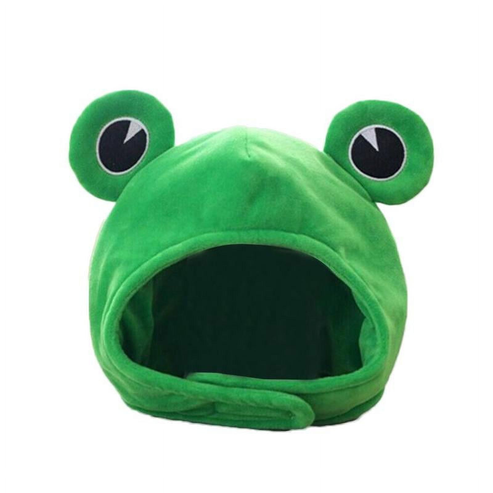 BLE 1PC Cartoon Funny Adorable Plush Frog Hat Cosplay Costume Dress Up ...