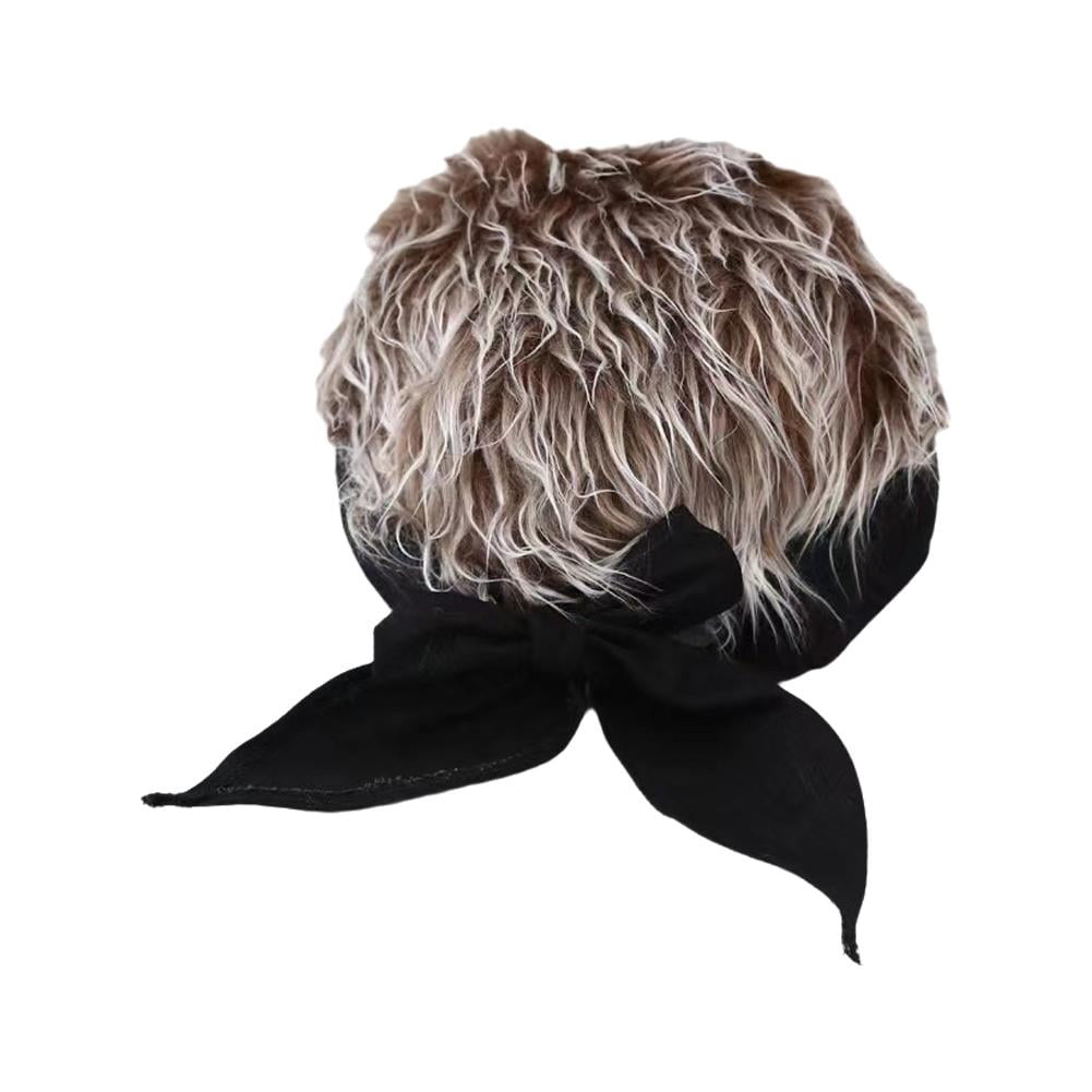 BLE Korean Version Wig Hat Knitted Hat Landlord Hat y L5X2 - Walmart.com