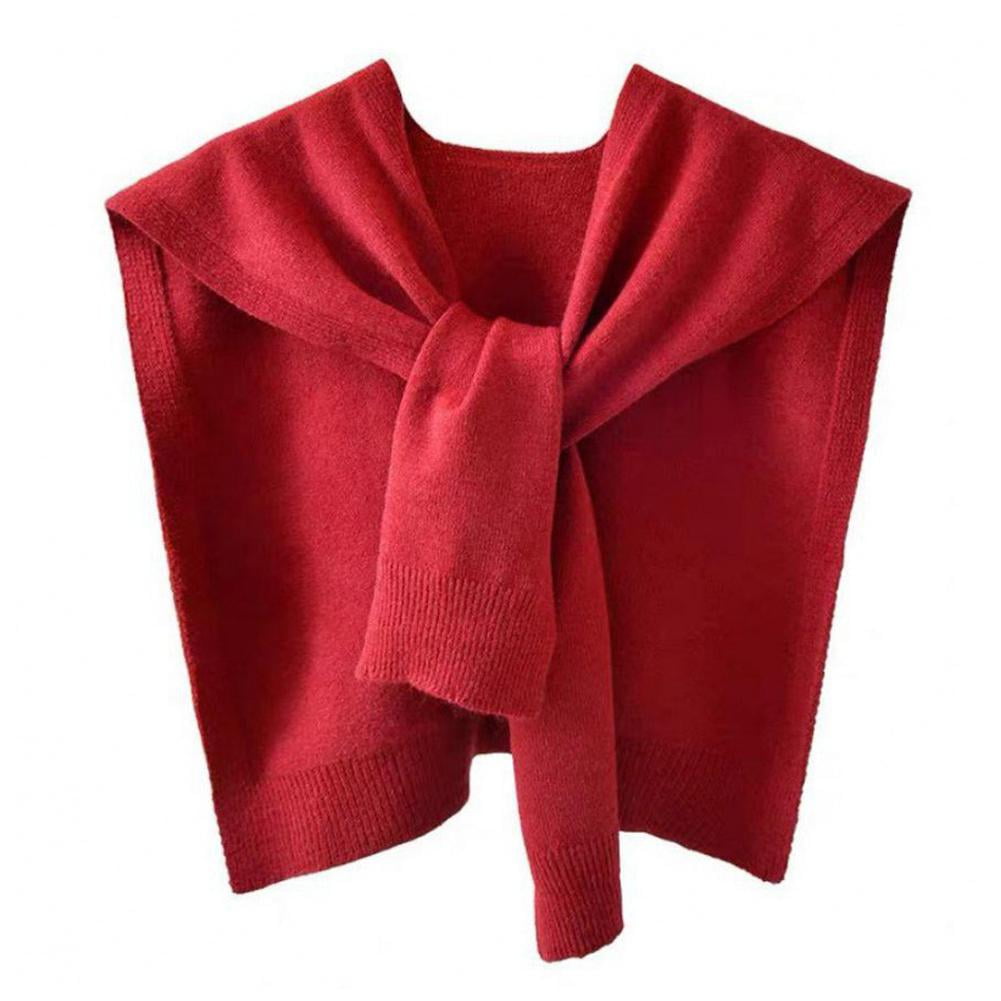 BLE Skin-Touching Versatile Lady Knitted Thin Shoulder Shawl Fake I8O2 ...