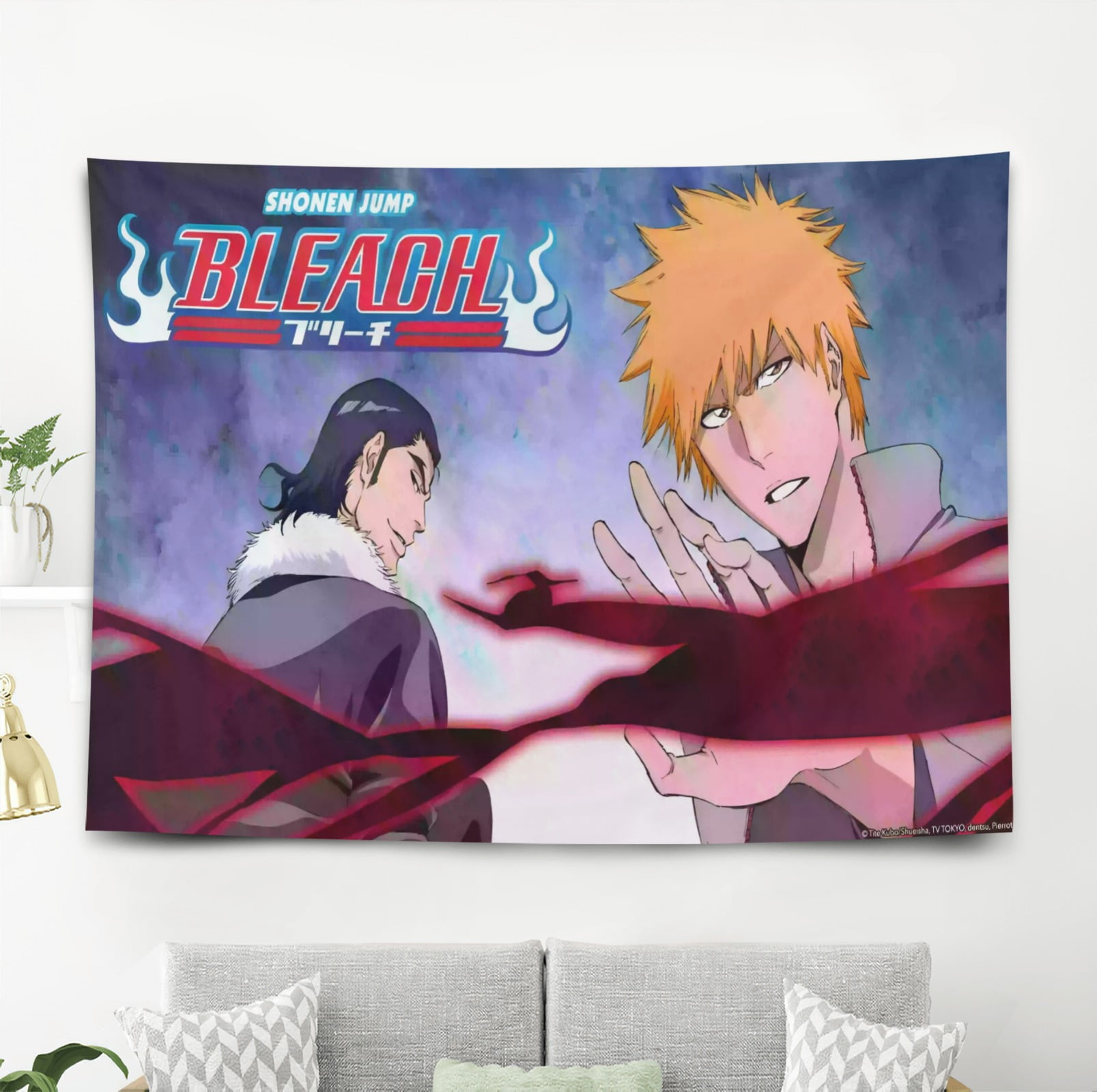 BLEACH-Theme Anti-pilling Tapestry Gift Wall Hanging Backdrop for Room Bedroom Girls Fans ...