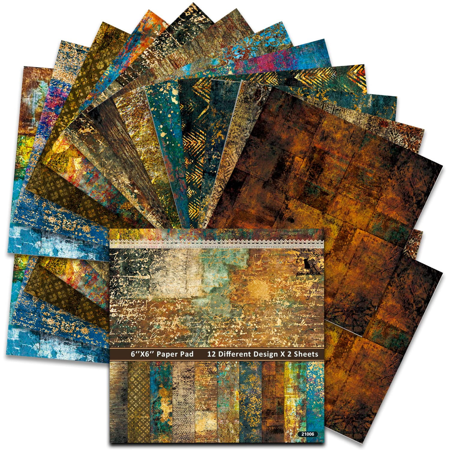 BLEDS Scrapbook Paper 160gsm, SSF20 24 Sheets Vintage Scrapbooking ...