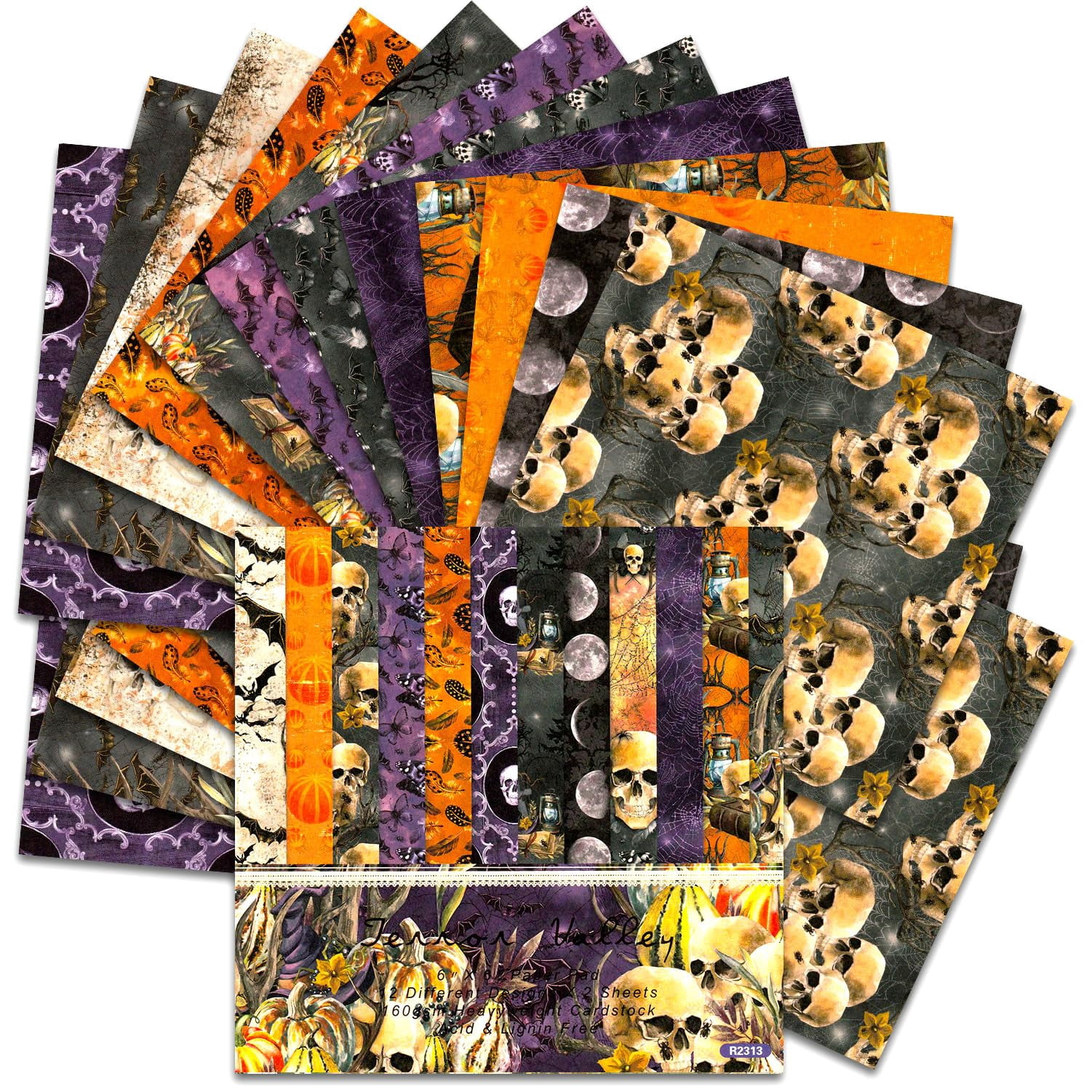 BLEDS Scrapbook Paper, 24Pcs Fall Scrapbooking Paper Pad 6x6 inch, One ...