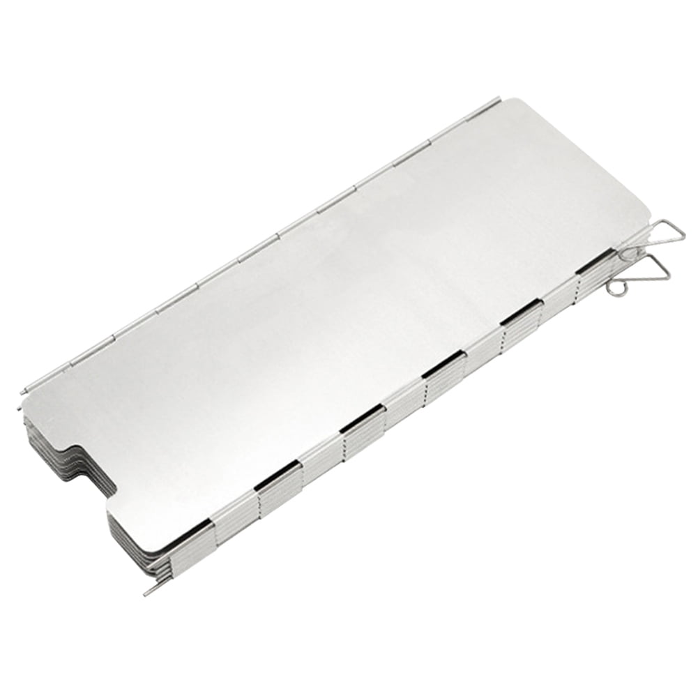 BLEEUS 10 Plates Camping Stove Windscreen Foldable Gas Stove Windshield ...