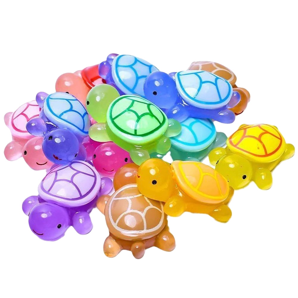 BLEEUS 100Pcs Luminous Mini Resin Turtles Cute Tiny Turtles Sea Turtles ...