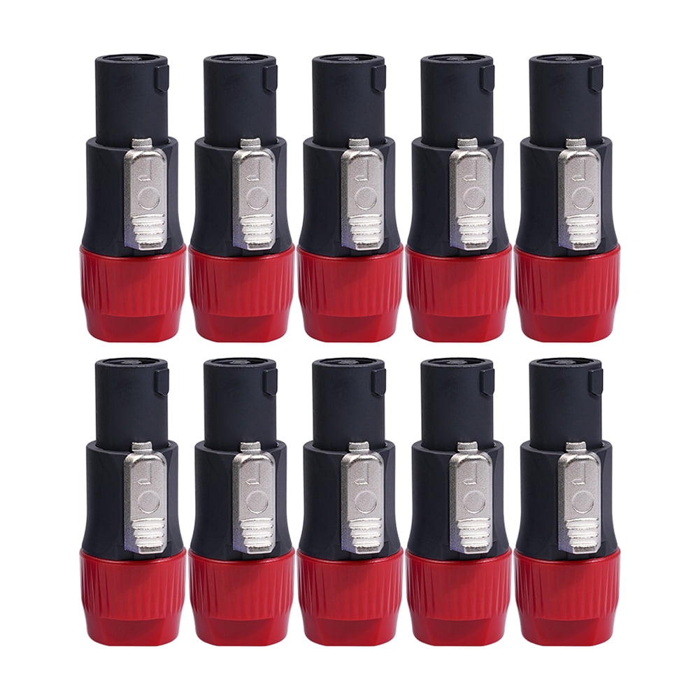 BLEEUS 10pcs Nl4fc Speaker Connectors 4 Pin Male Audio Ohm Plug ...