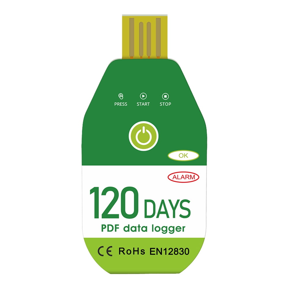 BLEEUS 120 Days Mini Usb Temperature Data Logger Disposable Temperature ...