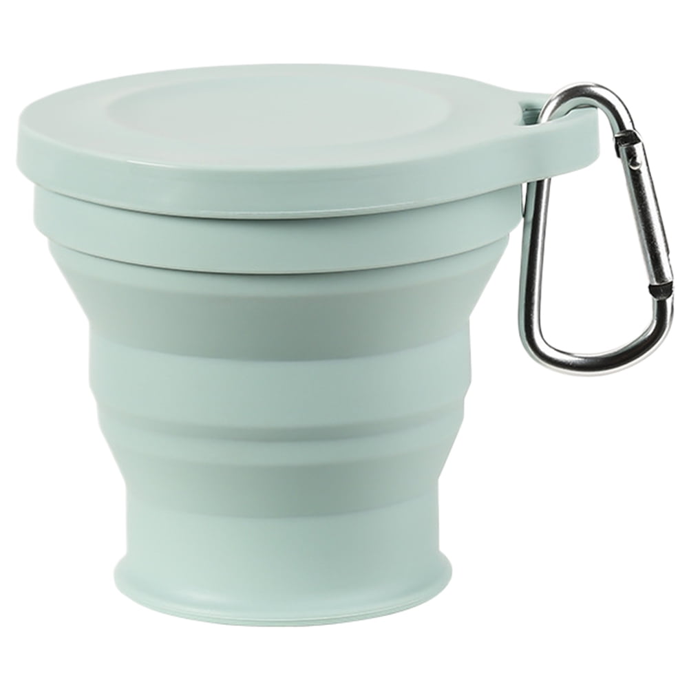 BLEEUS 180ml Folding Cup With Lid Silicone Mini Retractable Cup For ...
