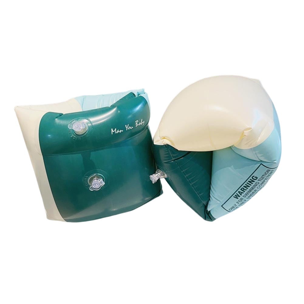 BLEEUS 1Pair Arm Float Ring Double Air Bag Inflatable Arm Sleeve (Olive ...