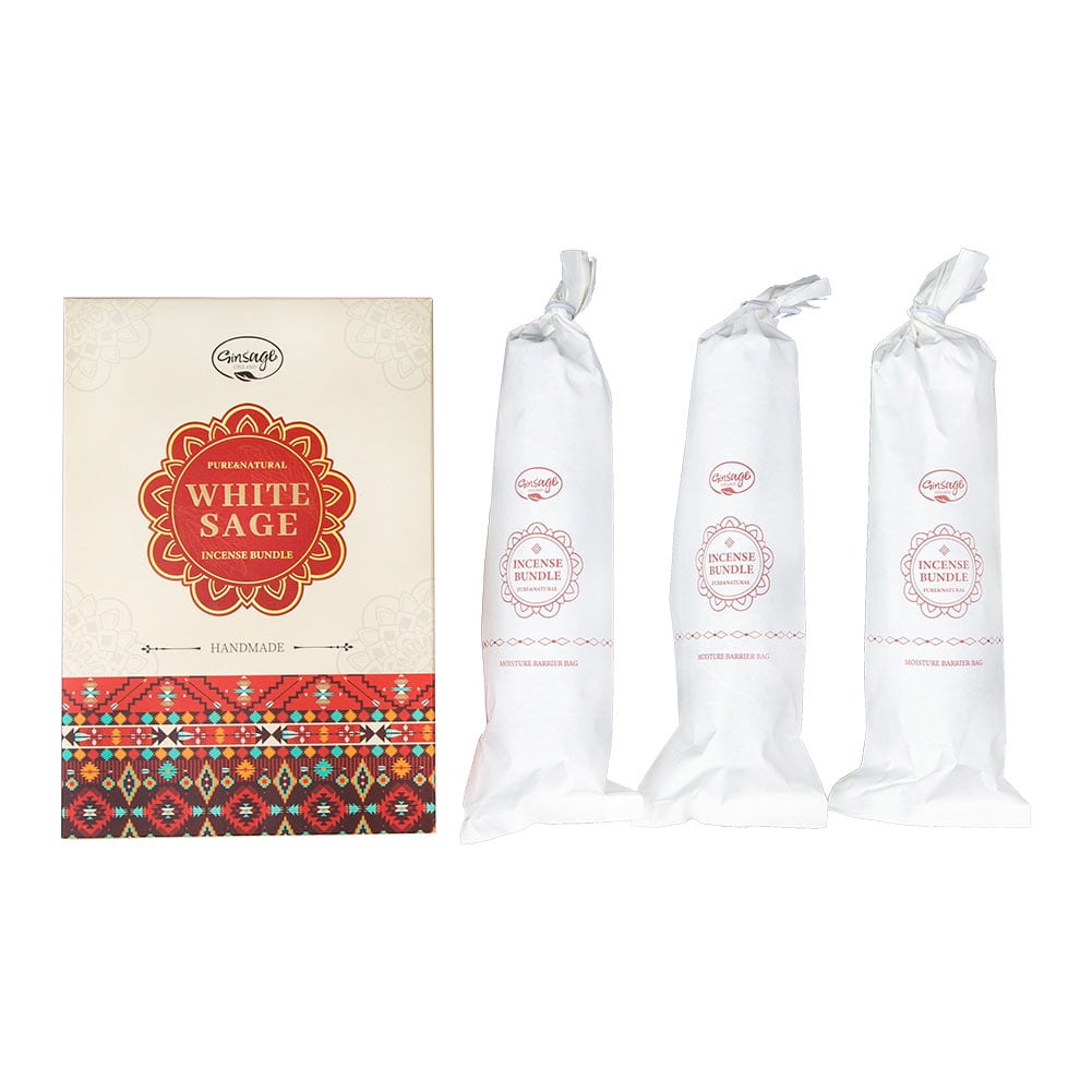 BLEEUS 3 Pack Natural White Sage Bundle Smudge Sticks Pure Leaf Incense ...