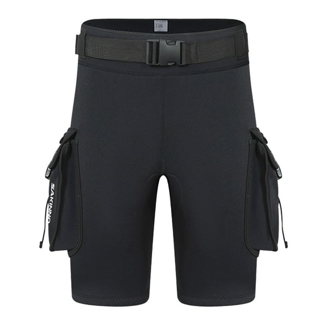 BLEEUS 3mm Scuba Diving Shorts D-ring Buckle Unisex Wetsuit Cargo ...