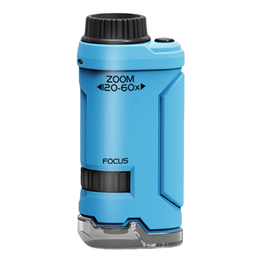 BLEEUS 60x-120x Handheld Microscope Led Pocket Microscope Science Toys ...