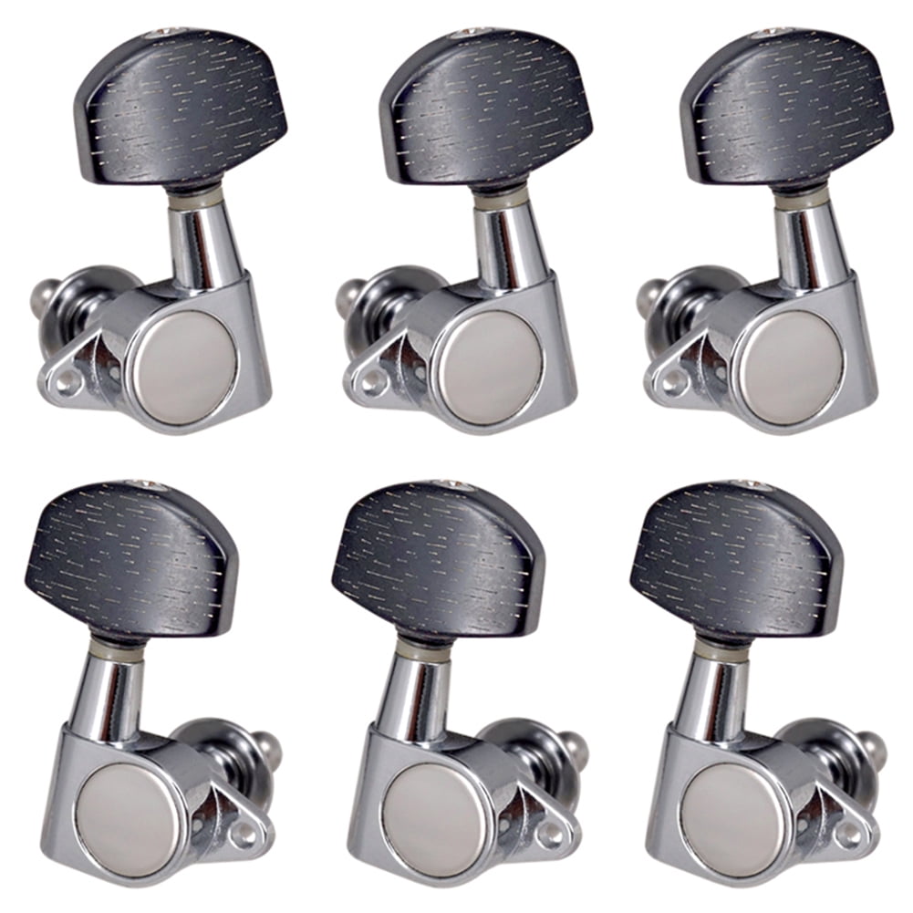 BLEEUS 6Pcs Closed Knob Machine Heads Tuners 3L 3R String Tuning Peg ...