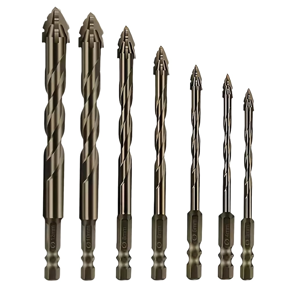 BLEEUS 7Pcs High Hardness Glass Drill Bit 3/4/5/6/8/10/12 Mm For ...