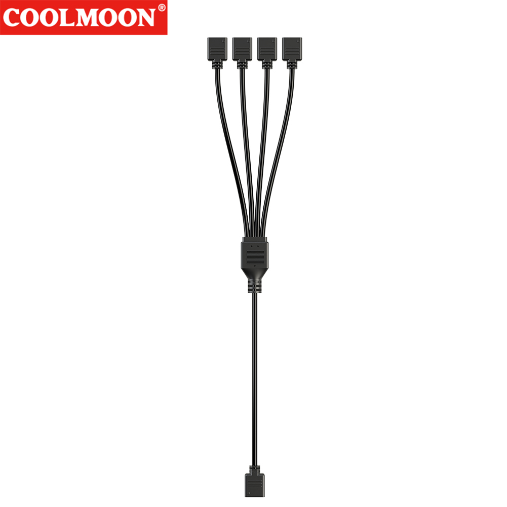 BLEEUS Argb Chassis Fan Splitter 30cm 1 To 2/3/4 For Pc Light Strip ...