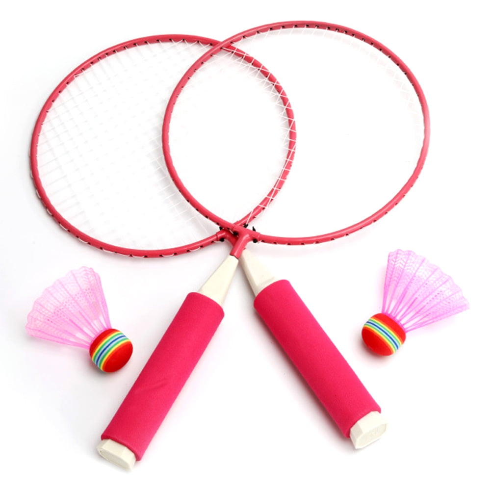 BLEEUS Badminton Racket Set With Shuttlecocks For Indoor/outdoor Sport Game (Pink) Sporting ...