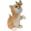 Lifelike Pet Pal Sitting Feline Striped Orange Tabby Cat Statue 12.75 ...