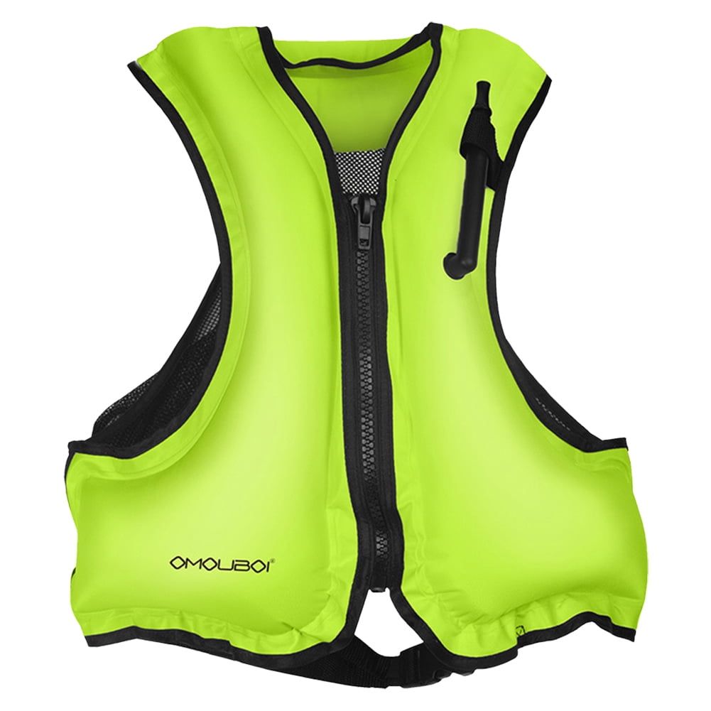 BLEEUS Inflatable Snorkeling Vest Adjustable Floating Life Vest For Men ...
