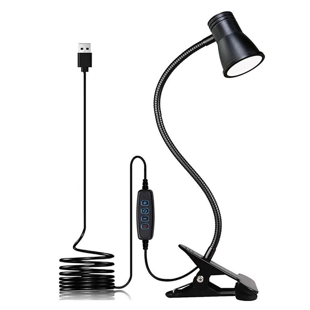 BLEEUS Led Clip Desk Lamp Usb Charging Reading Table Light Dimmable ...