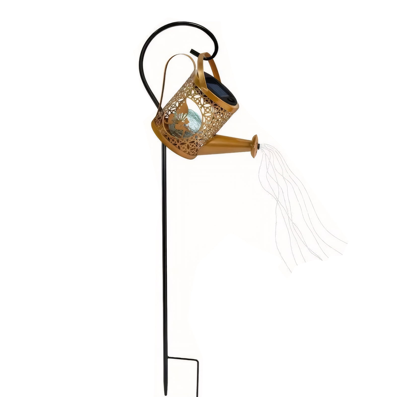 BLEEUS Led Solar Garden Kettle Light Warm Light Waterfall Fairy Lights ...