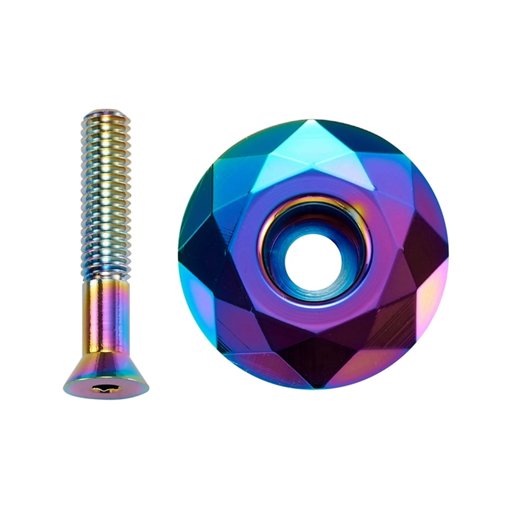 BLEEUS Mtb Stem Cover Bike Headset Top Cover W/ Screw Cycling Essentials (Color Plating ...