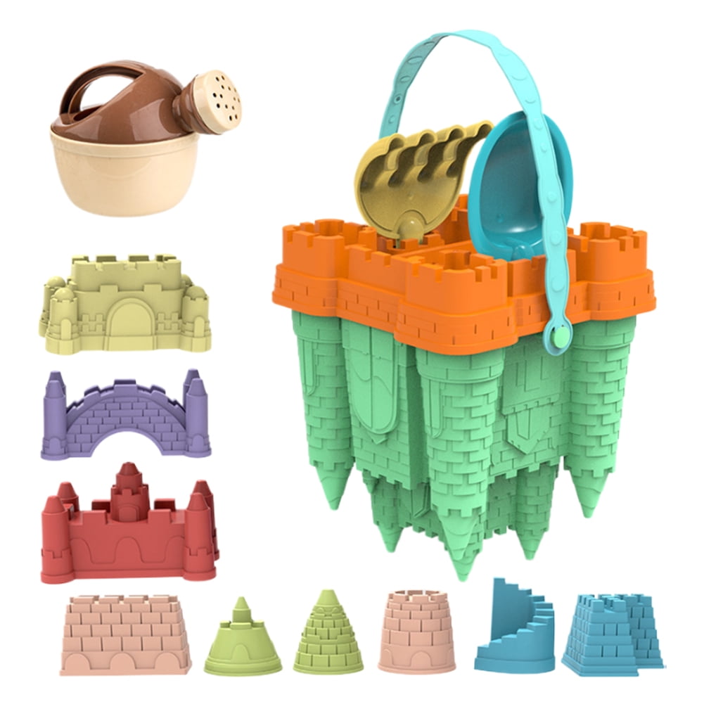 BLEEUS Sand Castle Building Kit 14Pcs Beach Toys Travel Sand Toys Set ...