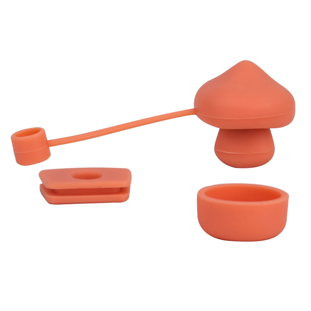 BLEEUS Silicone Spill Stopper Set Cute Mushroom Stopper Set For Cup ...