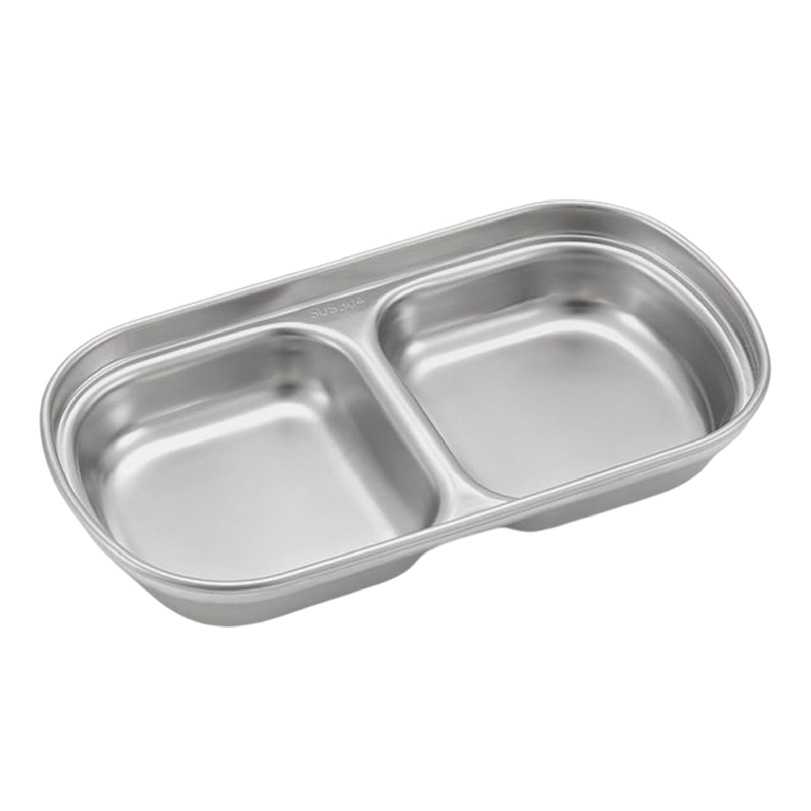 BLEEUS Stainless Steel Seasoning Plate Compartment Dipping Bowl Dish ...