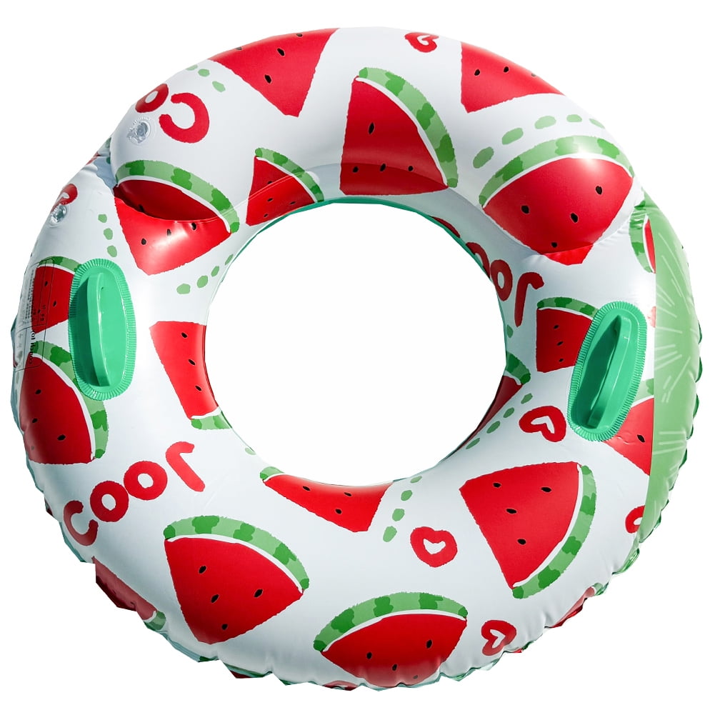 BLEEUS Watermelon Inflatable Swim Ring Leakproof Blow Up Swim Tube For ...