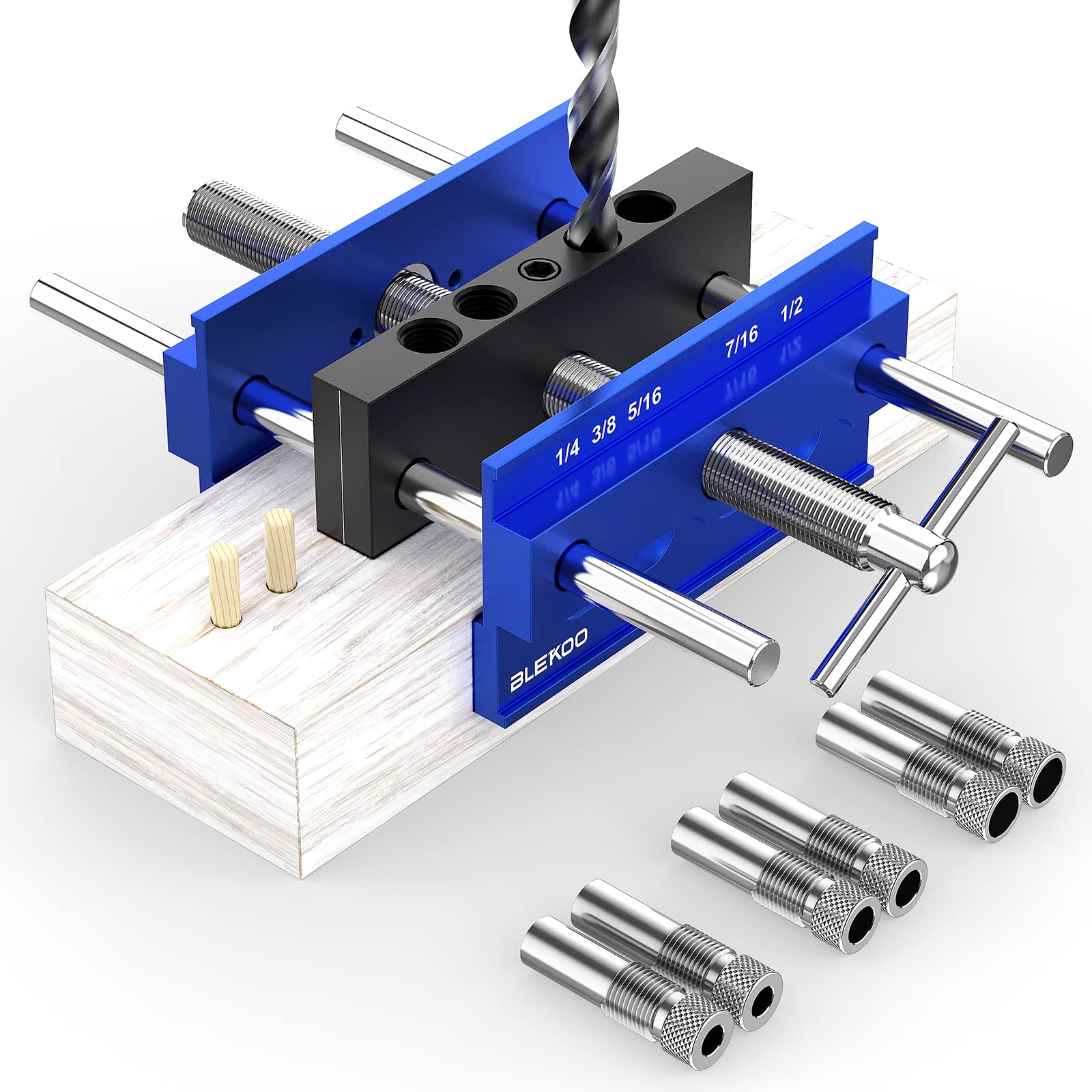 BLEKOO Upgraded 6.7 inch Self Centering Doweling Jig Drill Jig For ...