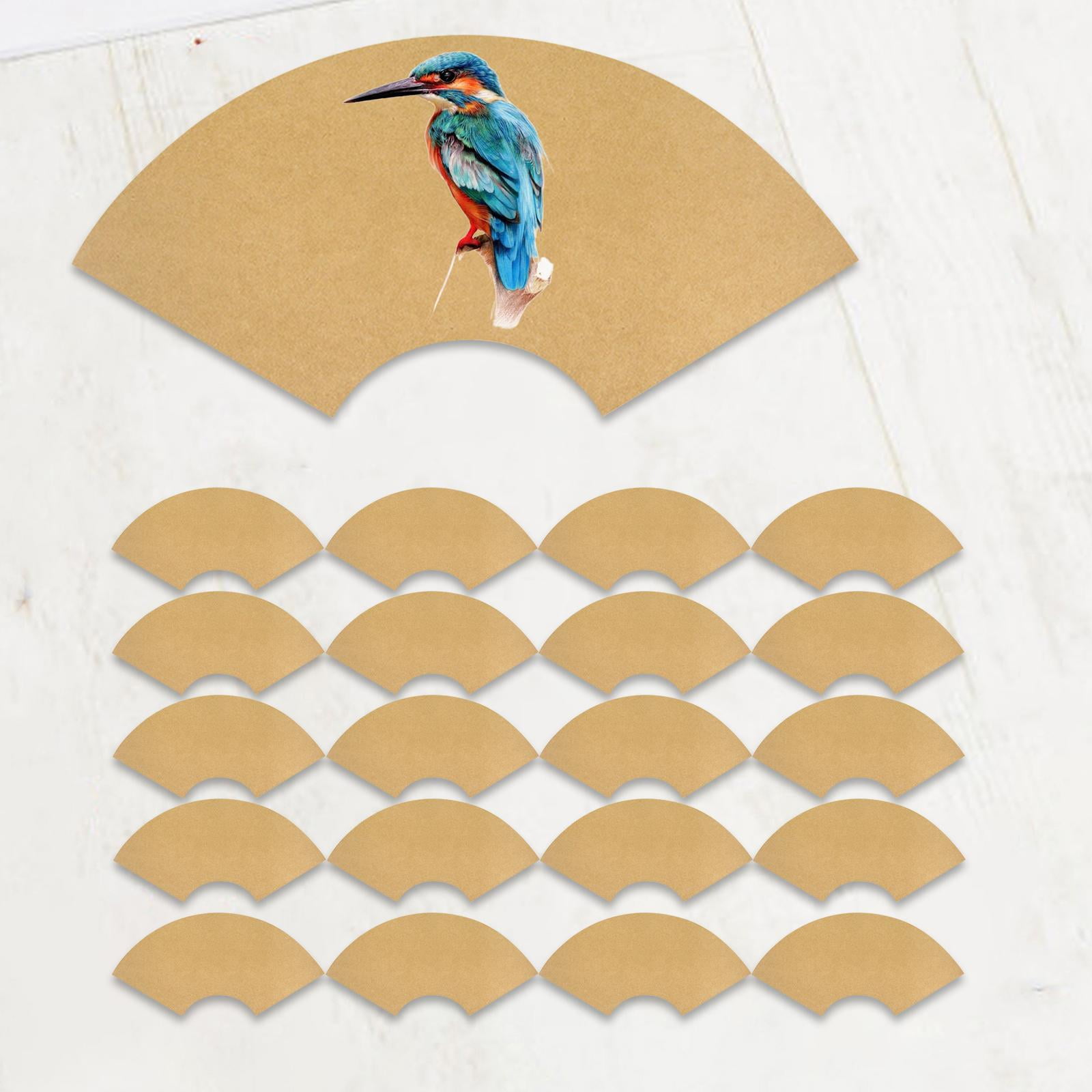 BLESIYA 20 Pieces Fan Shaped Paper Sheets Pastel Painting Drawing Paper ...