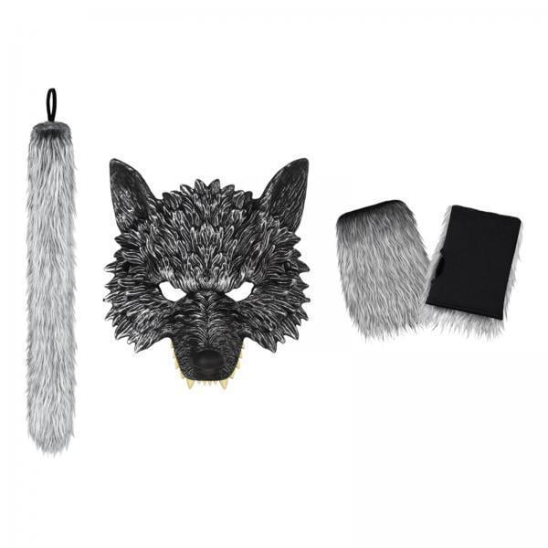 BLESIYA 2xWolf Tail and Gloves Set Werewolf Cosplay Masquerade for ...