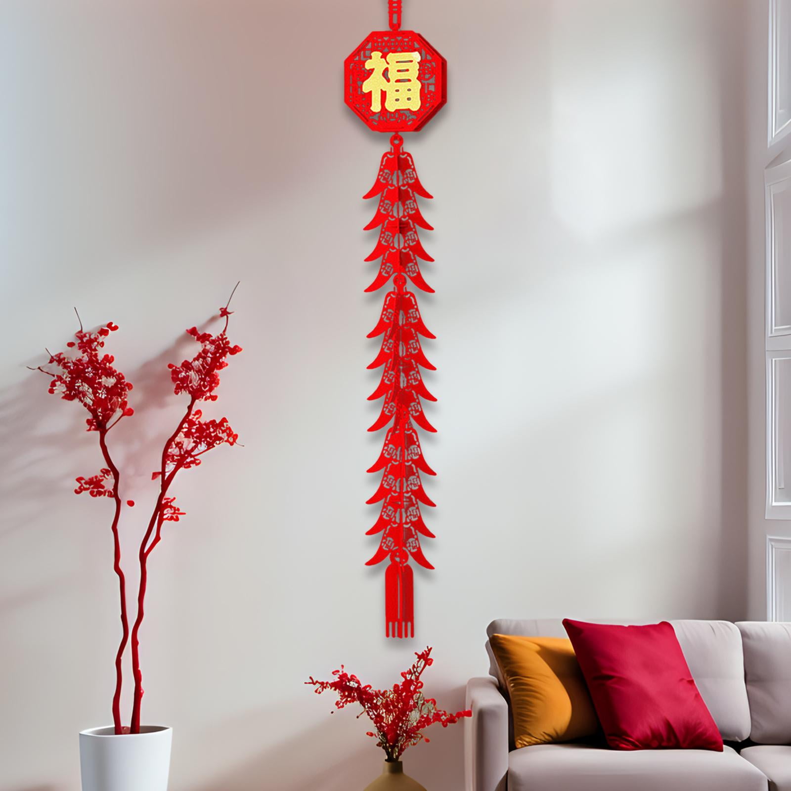 BLESIYA Chinese New Year Hanging Chili Pendant Door Sign for ...