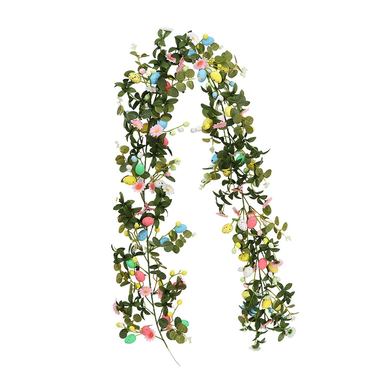 BLESIYA Easter Garland Decorative Greenery Garland for Mantle Holiday ...