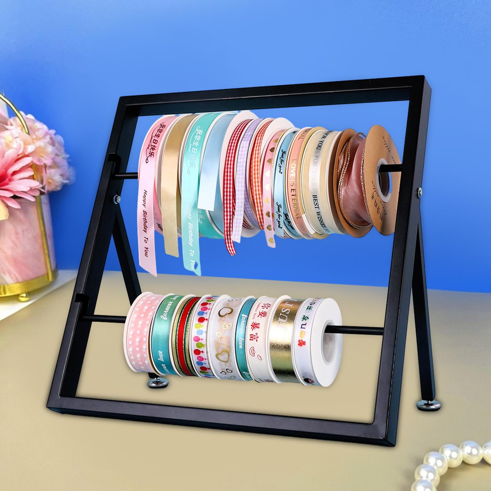 BLESIYA Ribbon Organizer Gift Wrapping Paper Holder Space Saving Ribbon ...